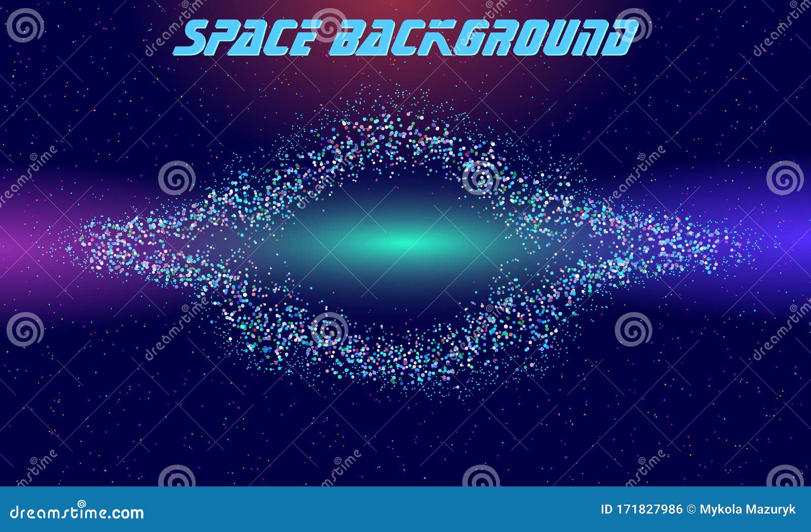 Abstract Space Background with Multicolor Stars. Galaxy Explosion Stock ...