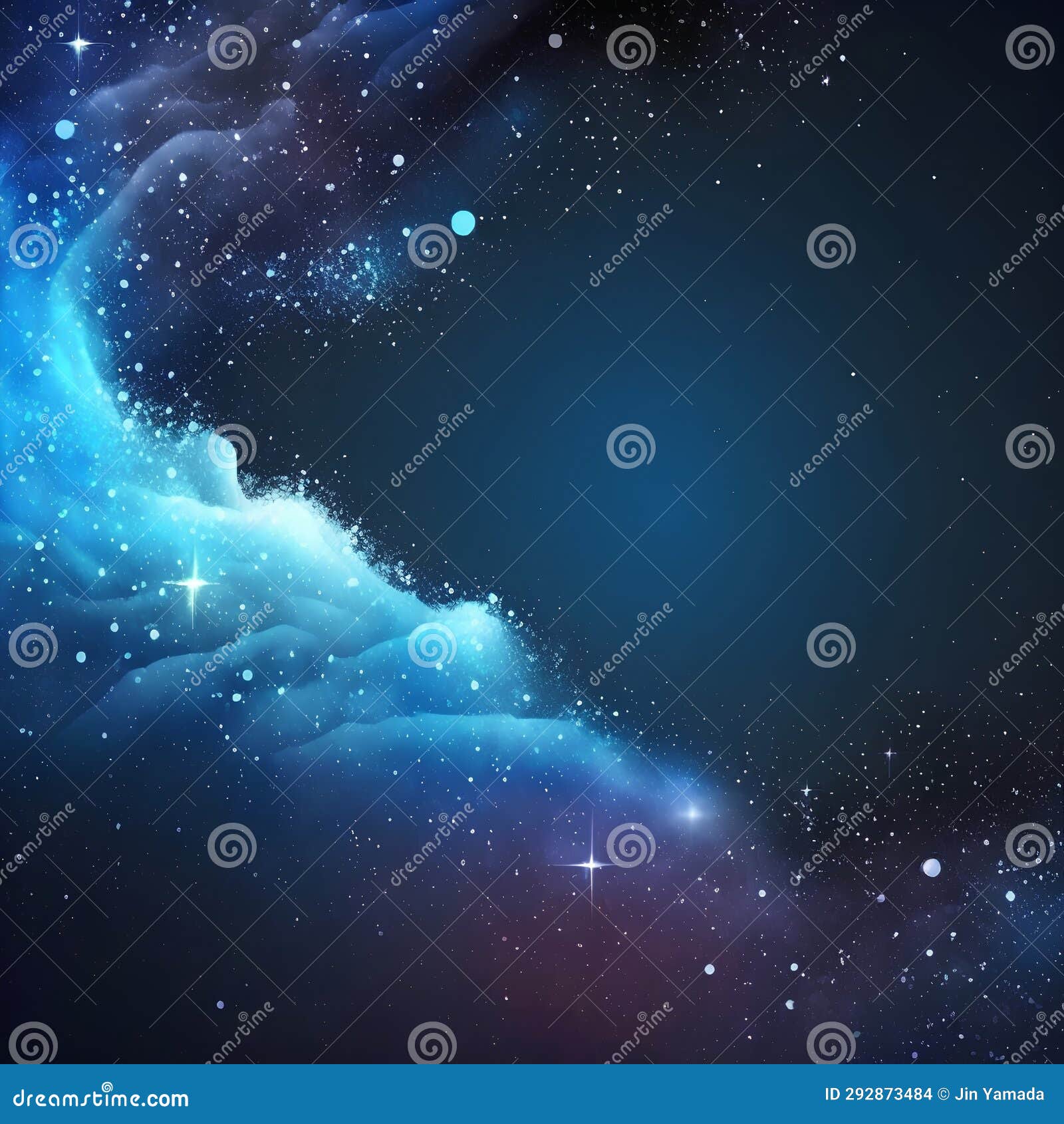 Abstract Space Background with Stars and Nebula. Vector Illustration ...
