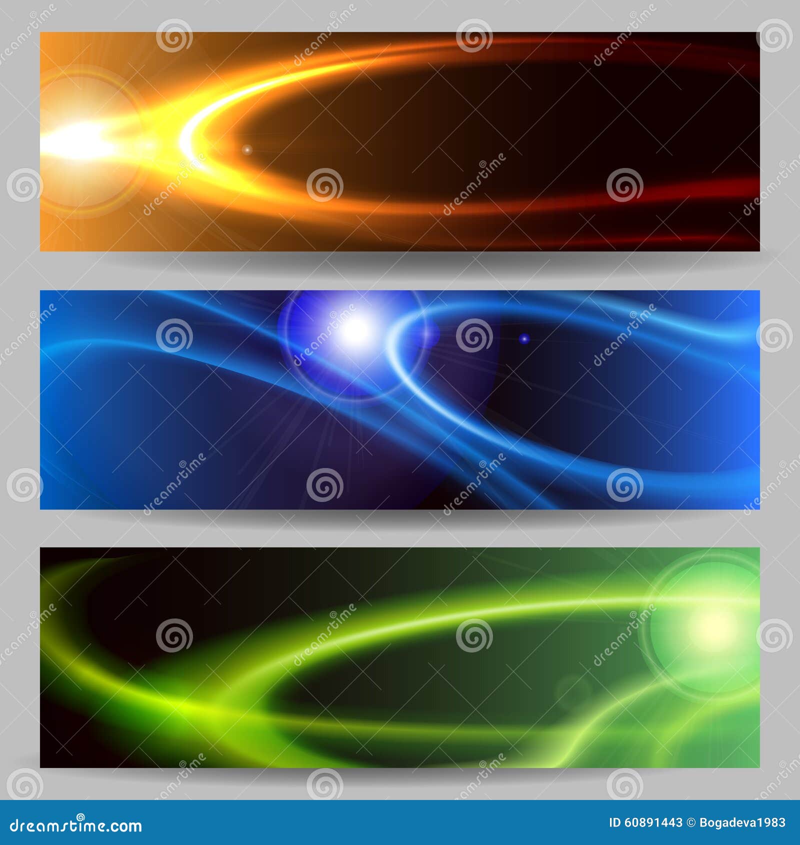 Abstract Space Banner Set stock vector. Illustration of galaxy - 60891443