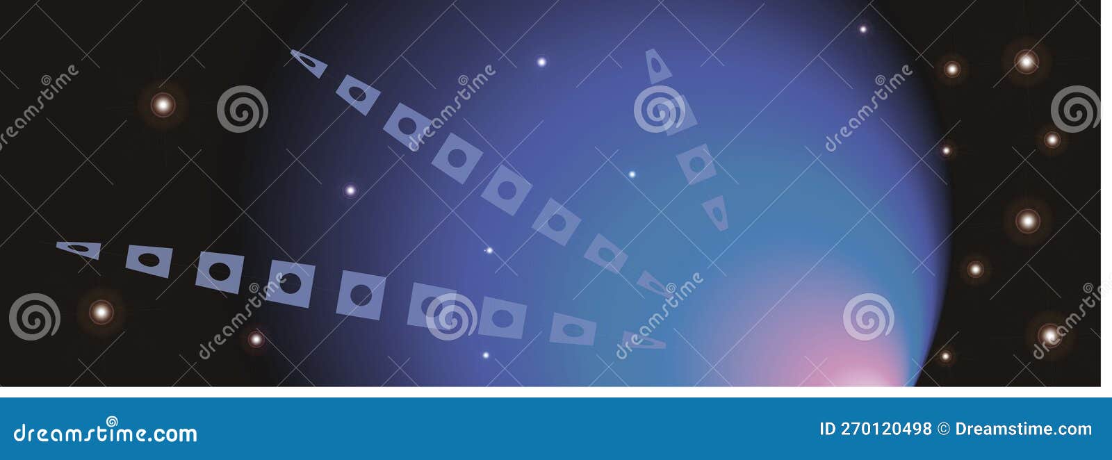 Abstract Fantastic Space Blue Background with Rays and Stars for Banner ...