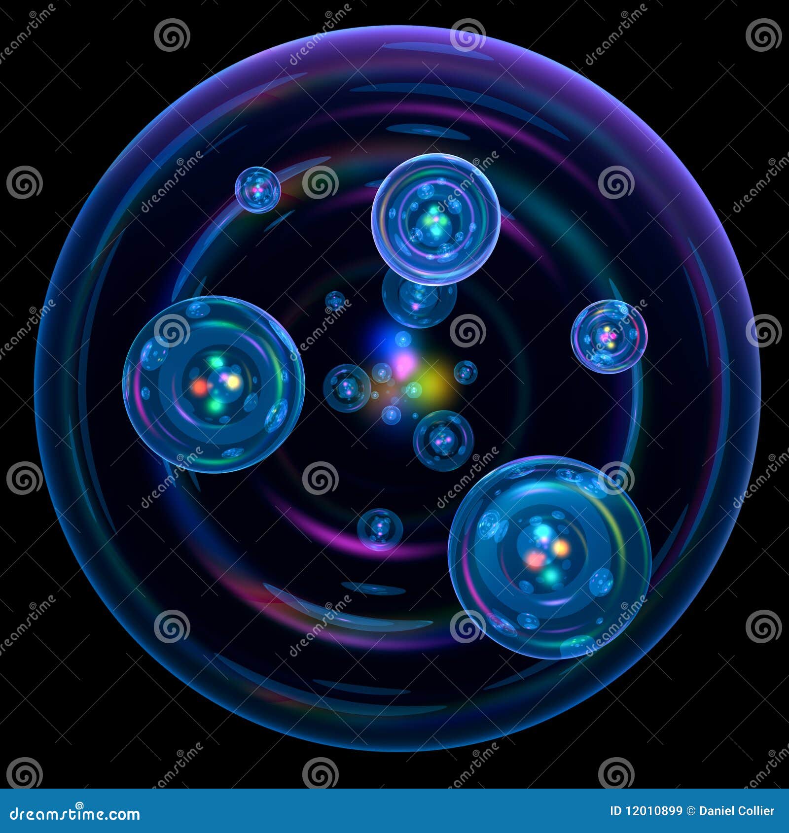 Abstract Space Bubbles stock illustration. Illustration of organize ...