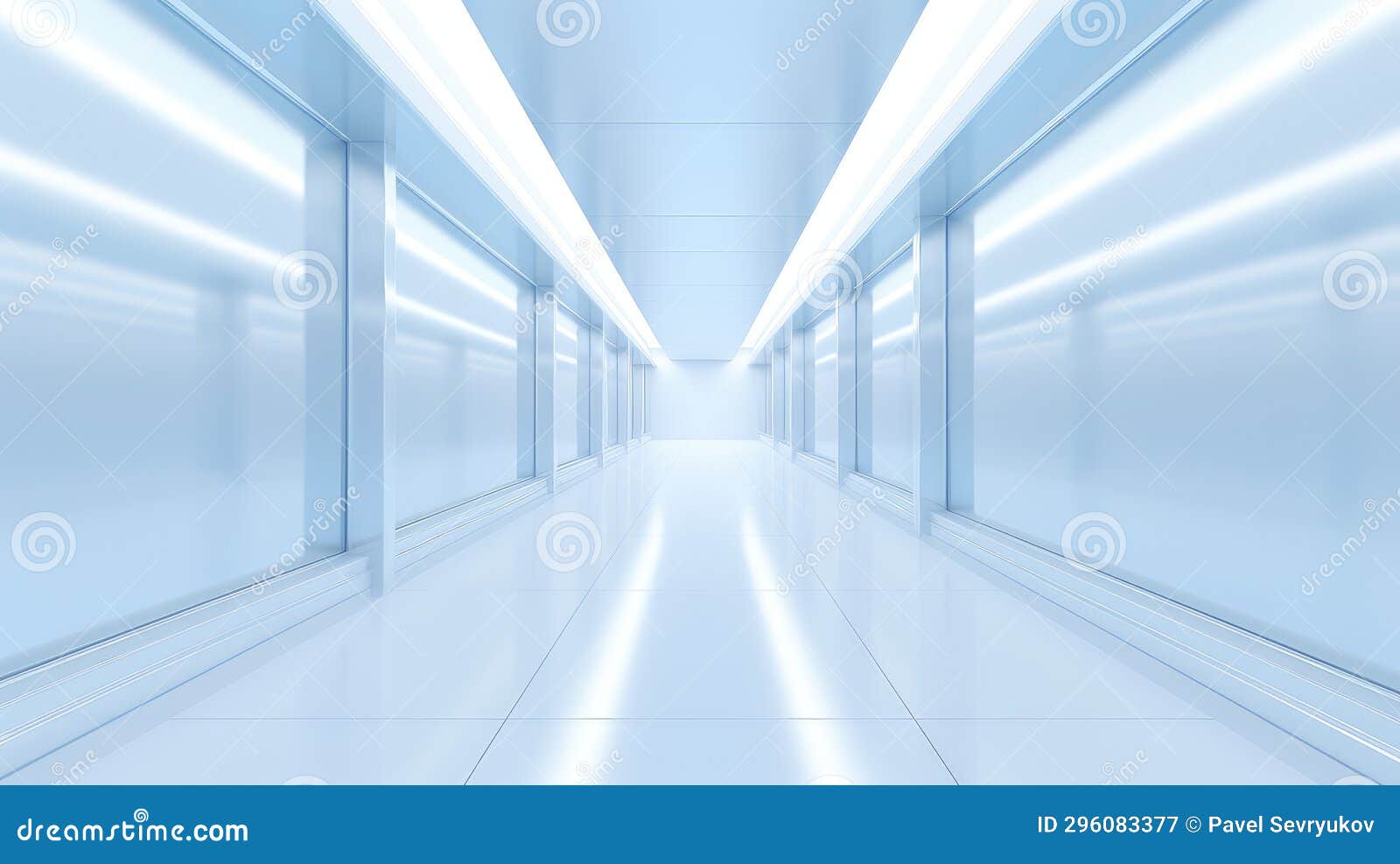 Abstract Space Clean Corridor Background Stock Illustration ...