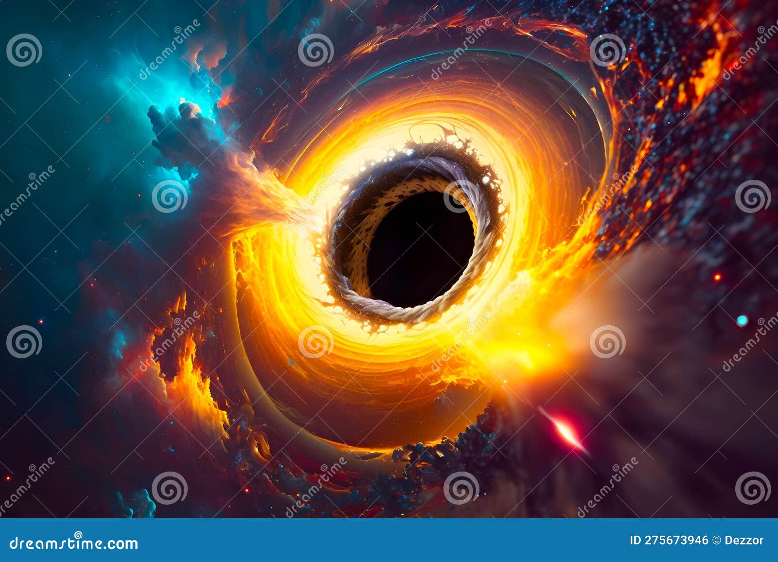 Abstract Space Distortion of Light Around a Black Hole in the Cosmos of ...