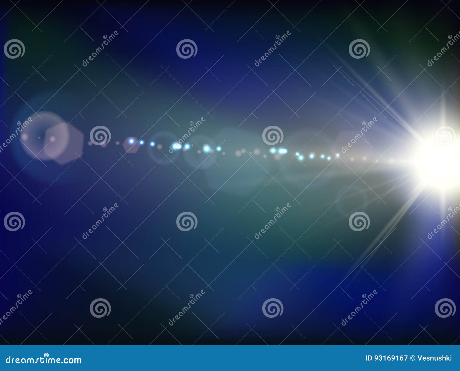 Abstract Space Flash Flare Blue Background Vector Stock Vector ...