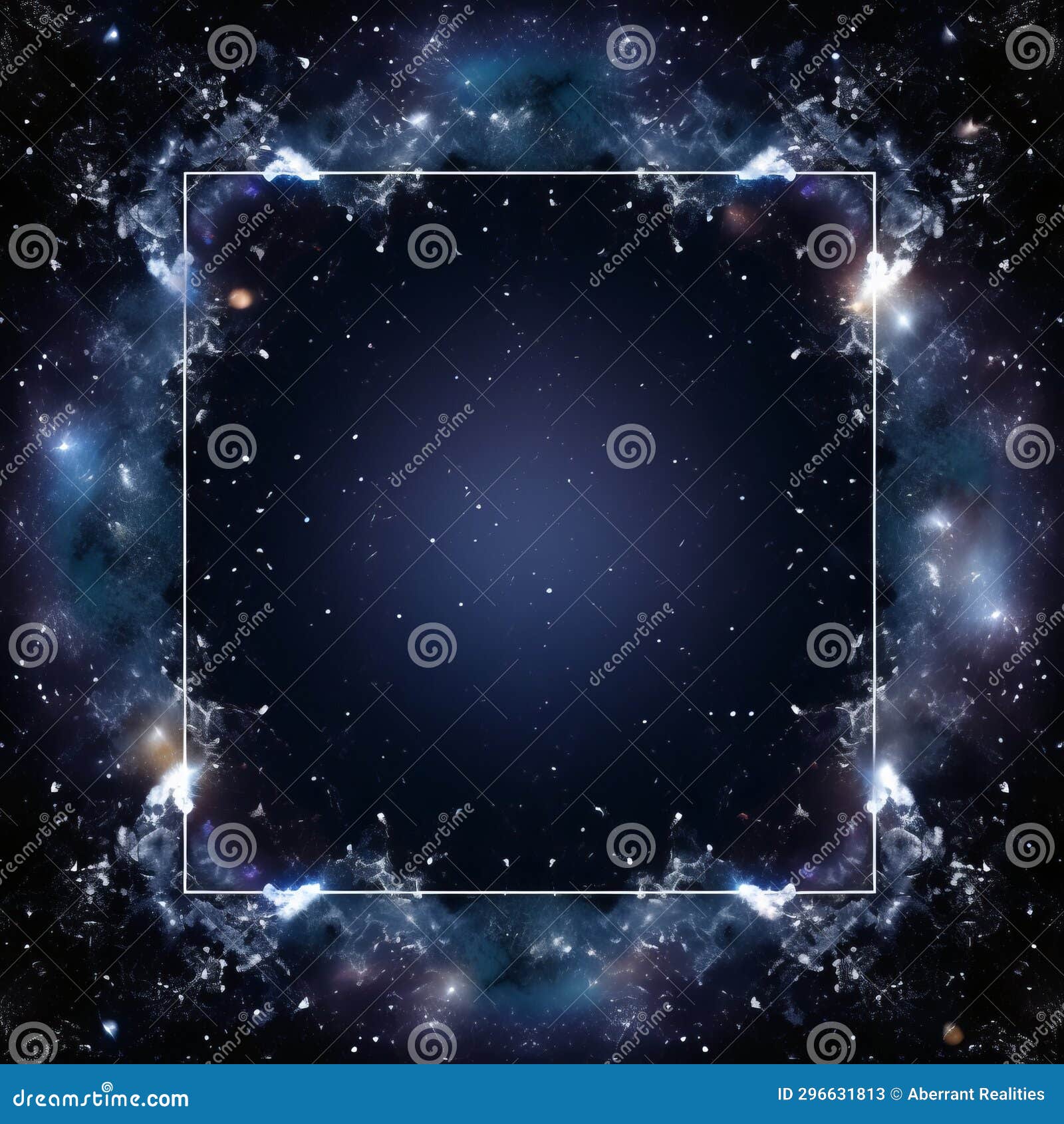 An Abstract Space Frame with Stars and Nebula in the Background Stock ...