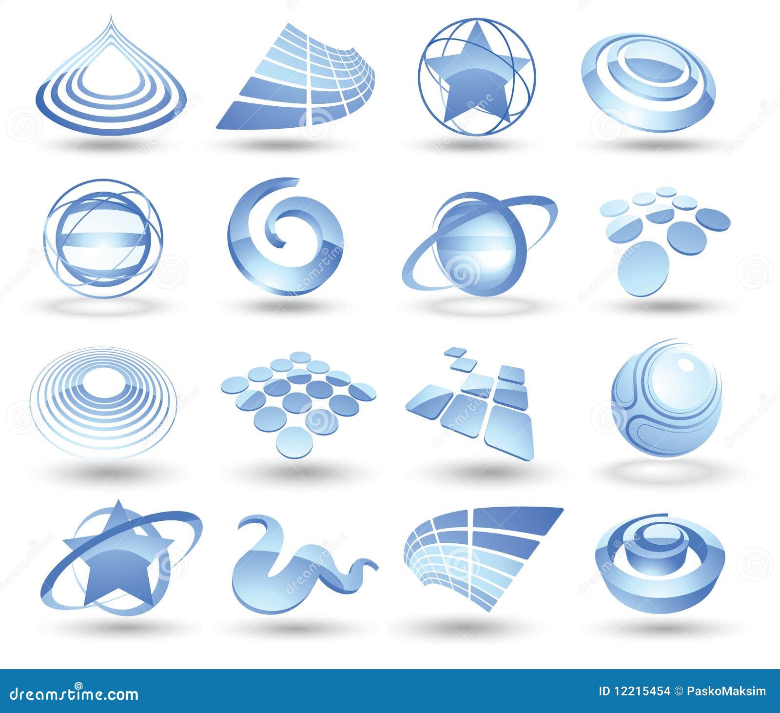 Space Icons. Circle Shape With Symbols Spaceship Cartoon Vector ...