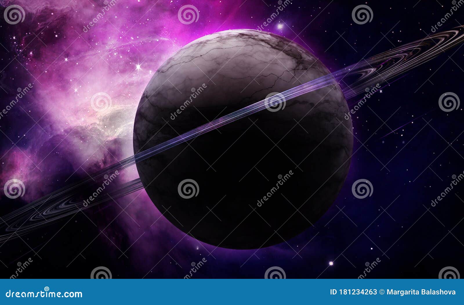 Saturn With Nebula Royalty-Free Stock Photography | CartoonDealer.com ...