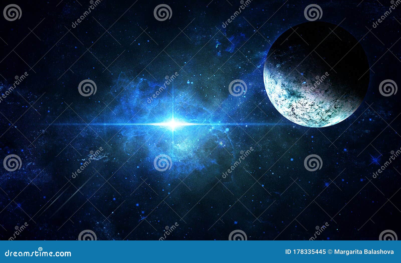 Abstract Space Illustration, 3d Image, Supernova Shine in Space, Stock ...
