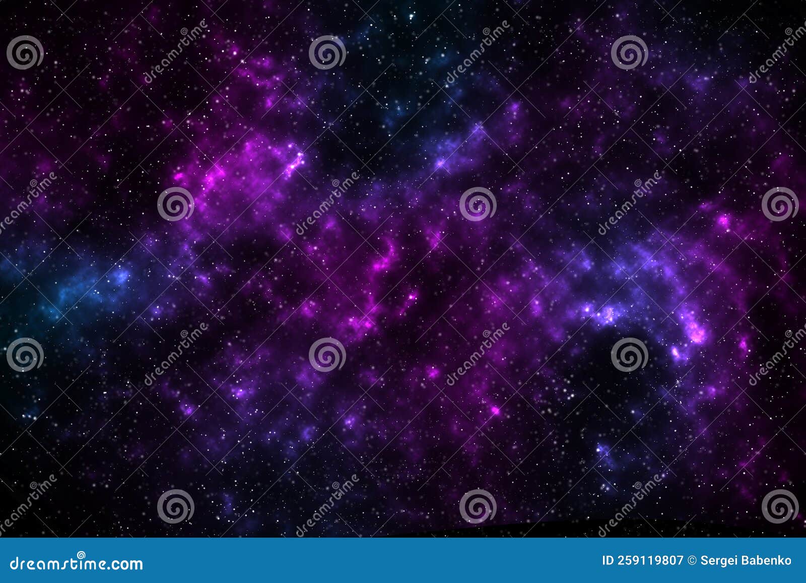 Abstract Space with Infinity and Universe. Stars in the Background ...
