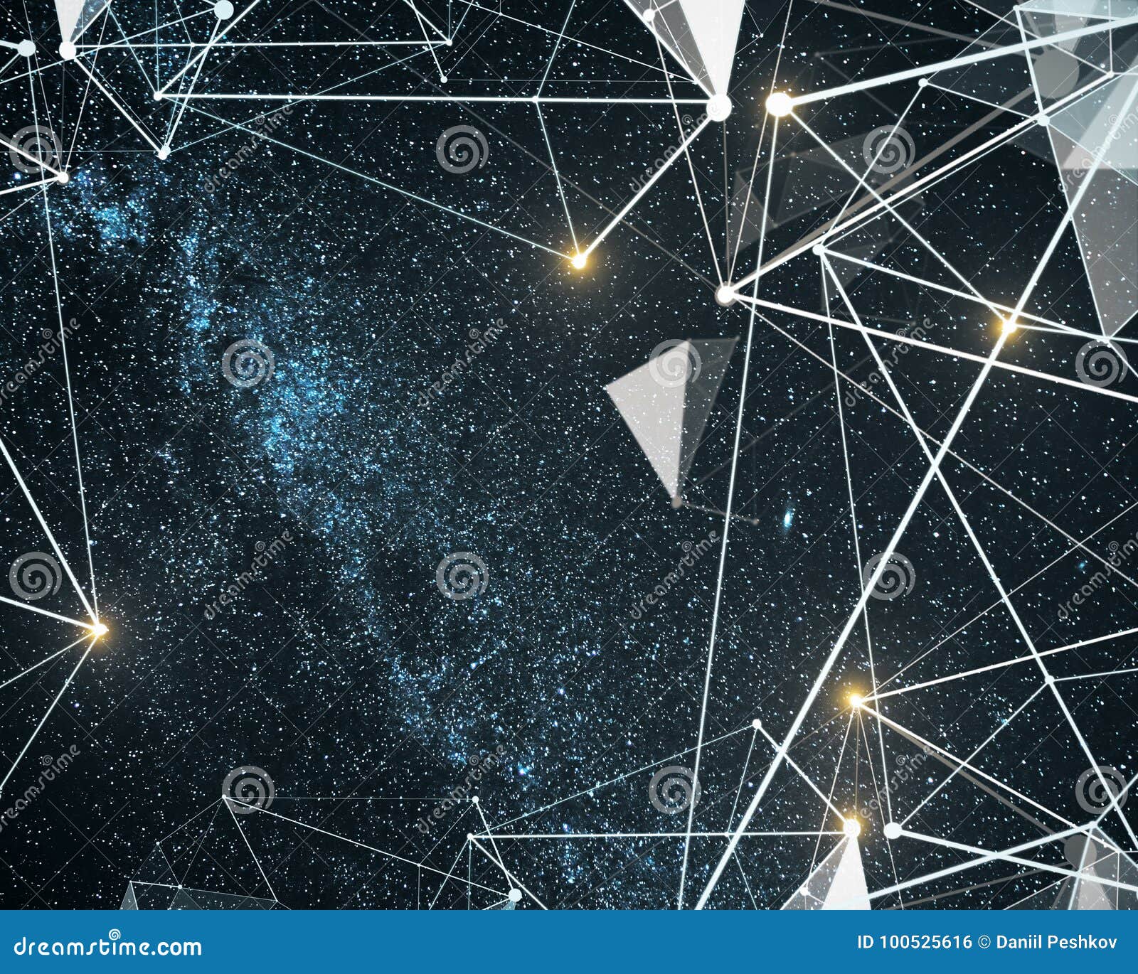 Space polygonal wallpaper stock illustration. Illustration of computer ...