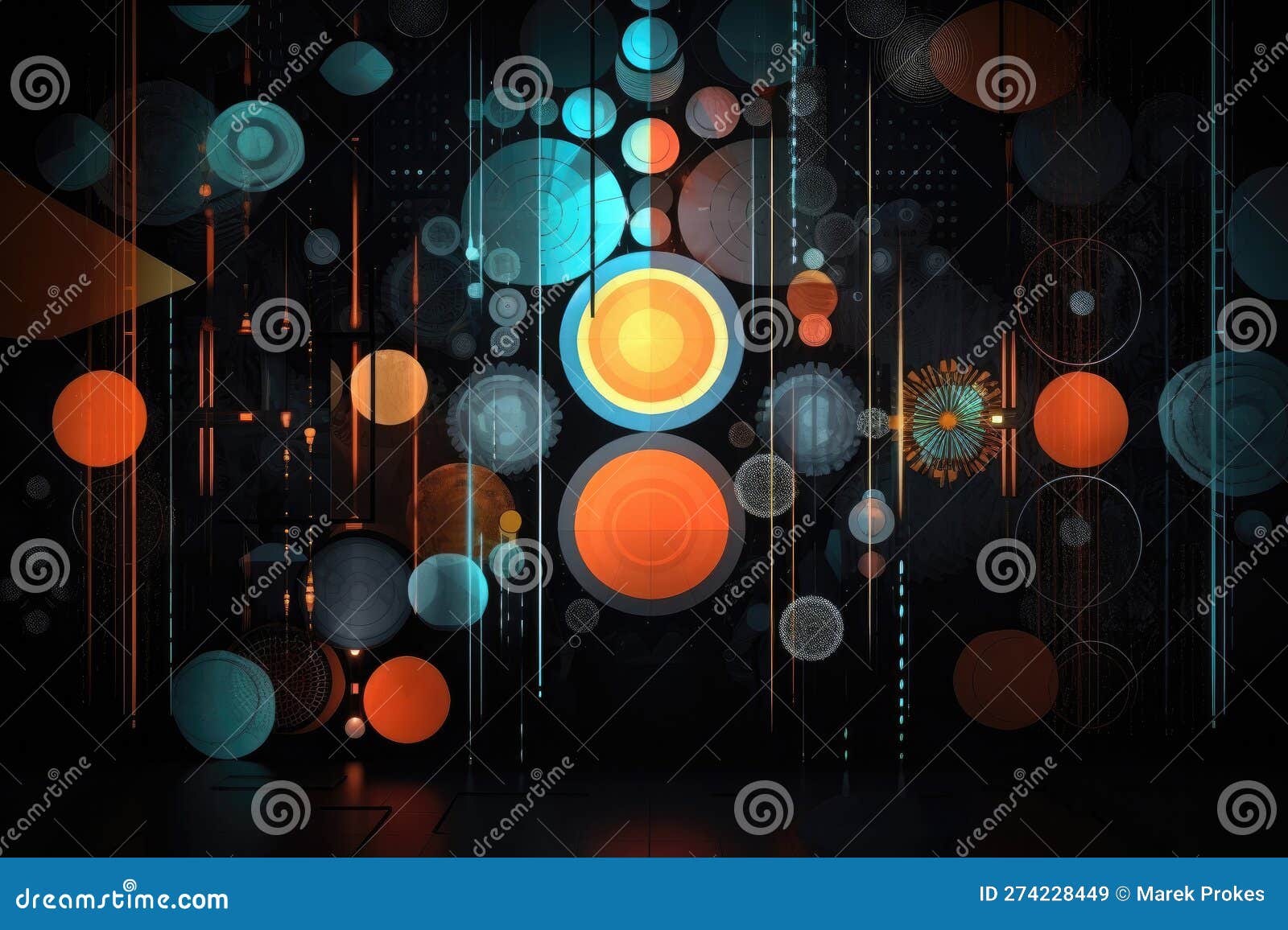 An Abstract Space Made Up of Colorful Shapes and Objects. Generative Ai ...