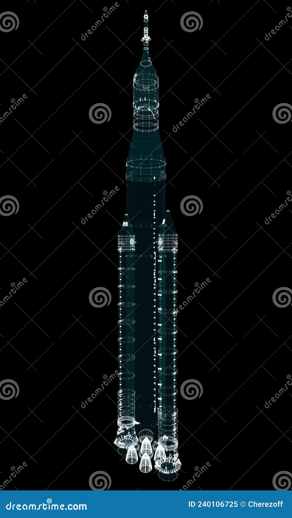 Abstract Space Rocket of Particles Stock Image - Image of takeoff ...