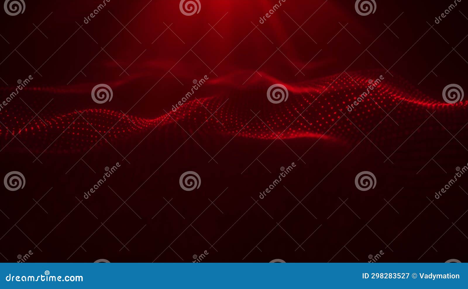 Abstract Space Sci-fi Bright Glowing Waves with Red Color Particles ...