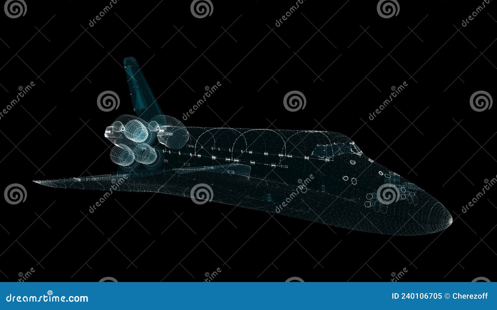 Abstract Space Shuttle of Particles Stock Image - Image of science ...