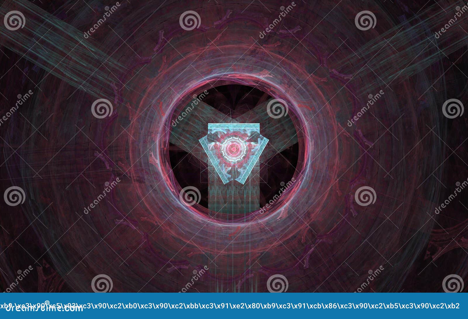 Abstract Space Symbol in the Form of a Circle with a Stone Structure ...