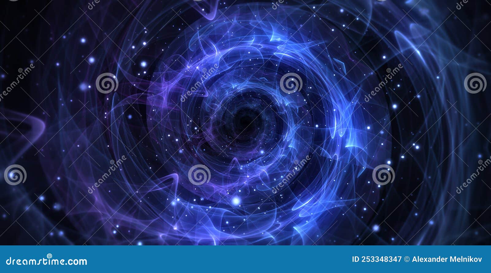 Abstract Space Tunnel. Infinite Zoom Stock Illustration - Illustration ...