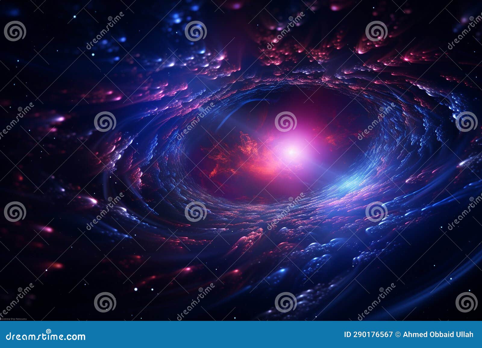 Abstract Space Vortex and the Black Hole. Generative by Ai Stock ...