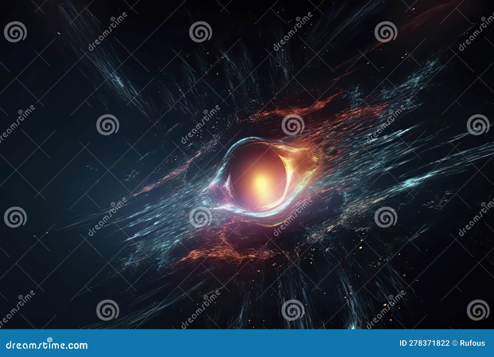 Abstract Spacescape, Speed Of Light And Lens Flare. Stock Photo | CartoonDealer.com #116657544