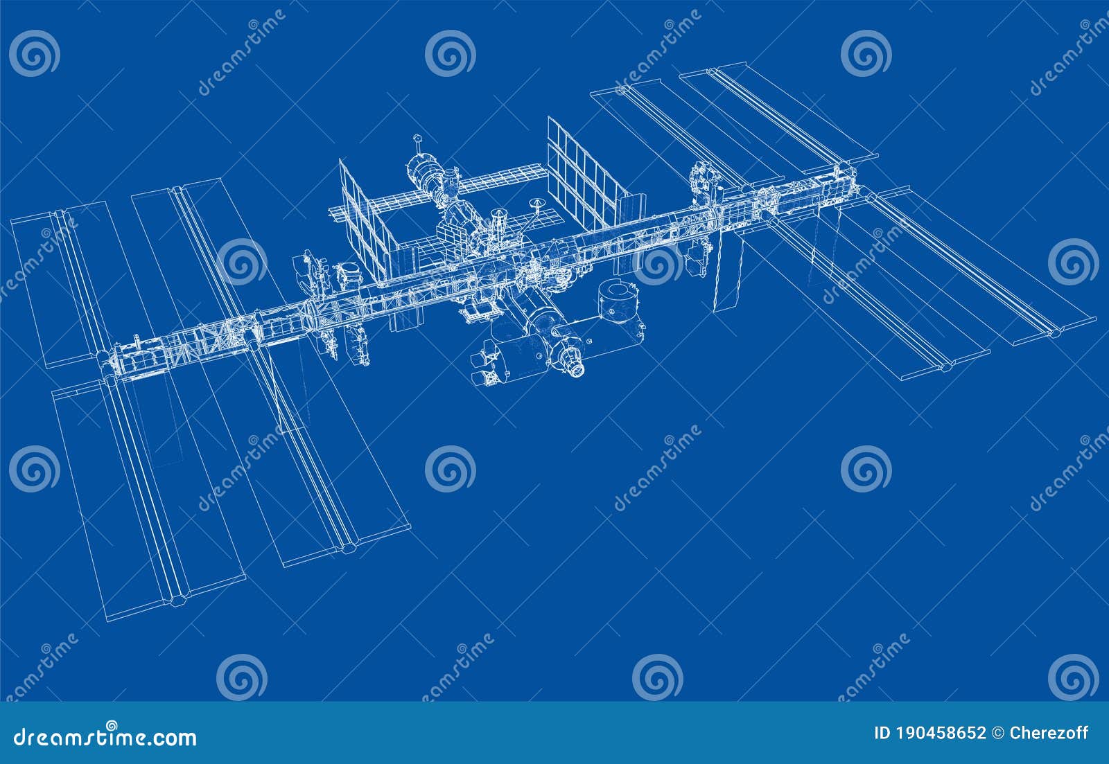 Abstract Spaceship Outline stock illustration. Illustration of orbital ...
