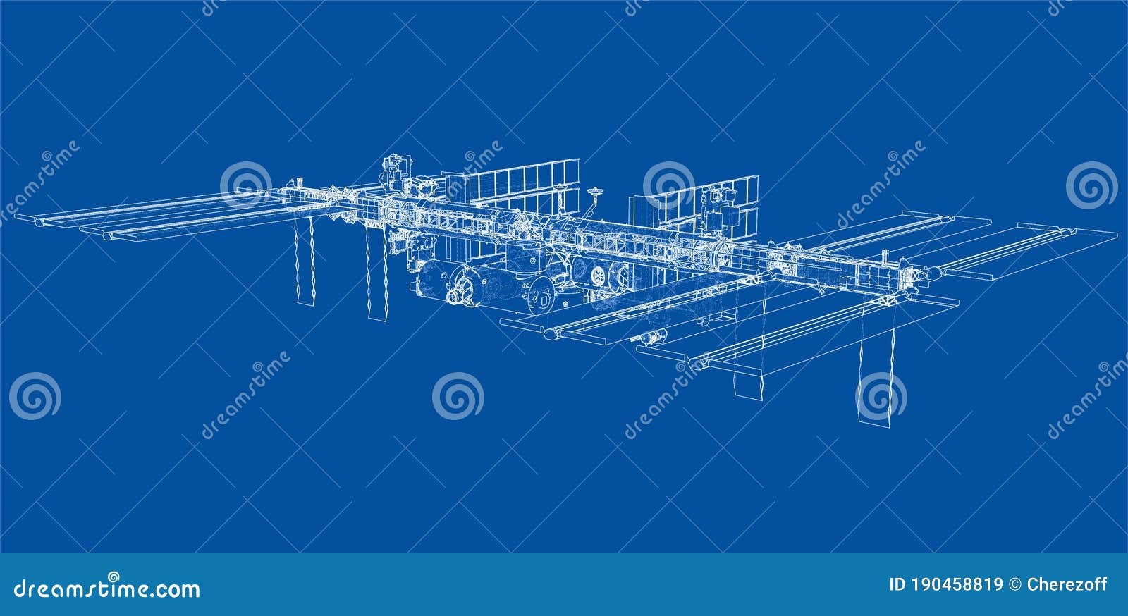 Abstract Spaceship Outline stock illustration. Illustration of orbiter ...