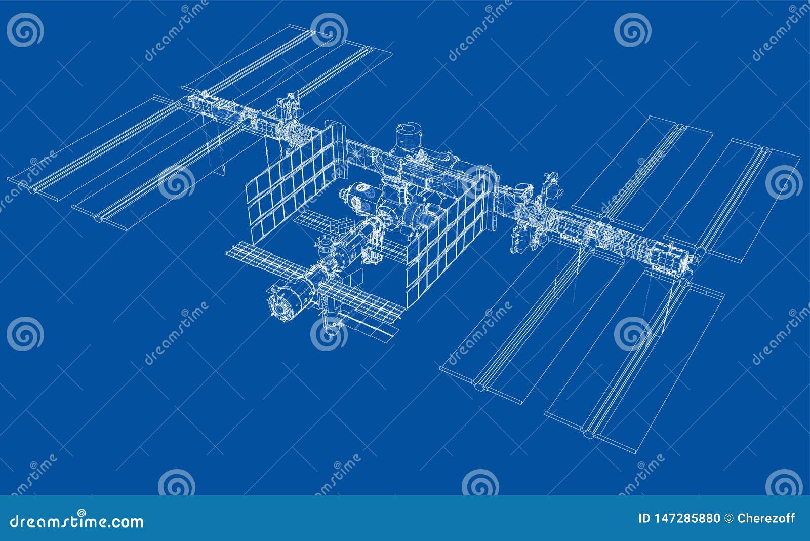 Abstract Spaceship Outline. Vector Stock Vector - Illustration of cargo ...