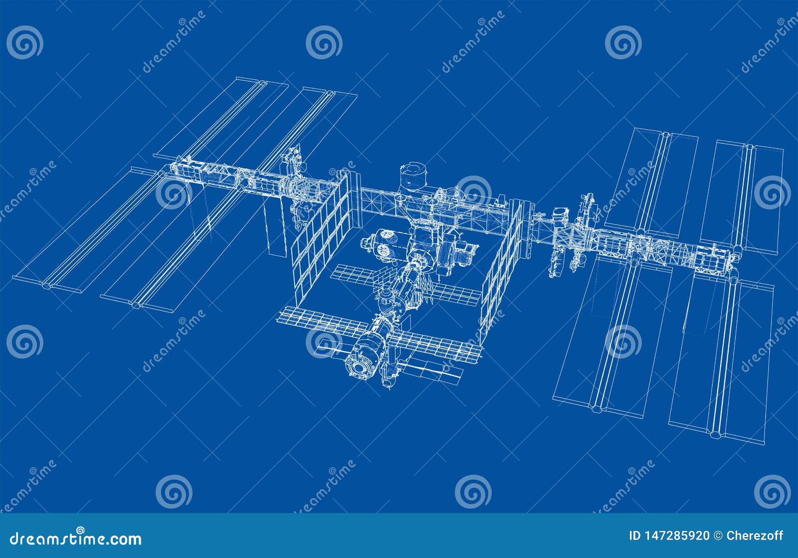 Abstract Spaceship Outline. Vector Stock Vector - Illustration of ...