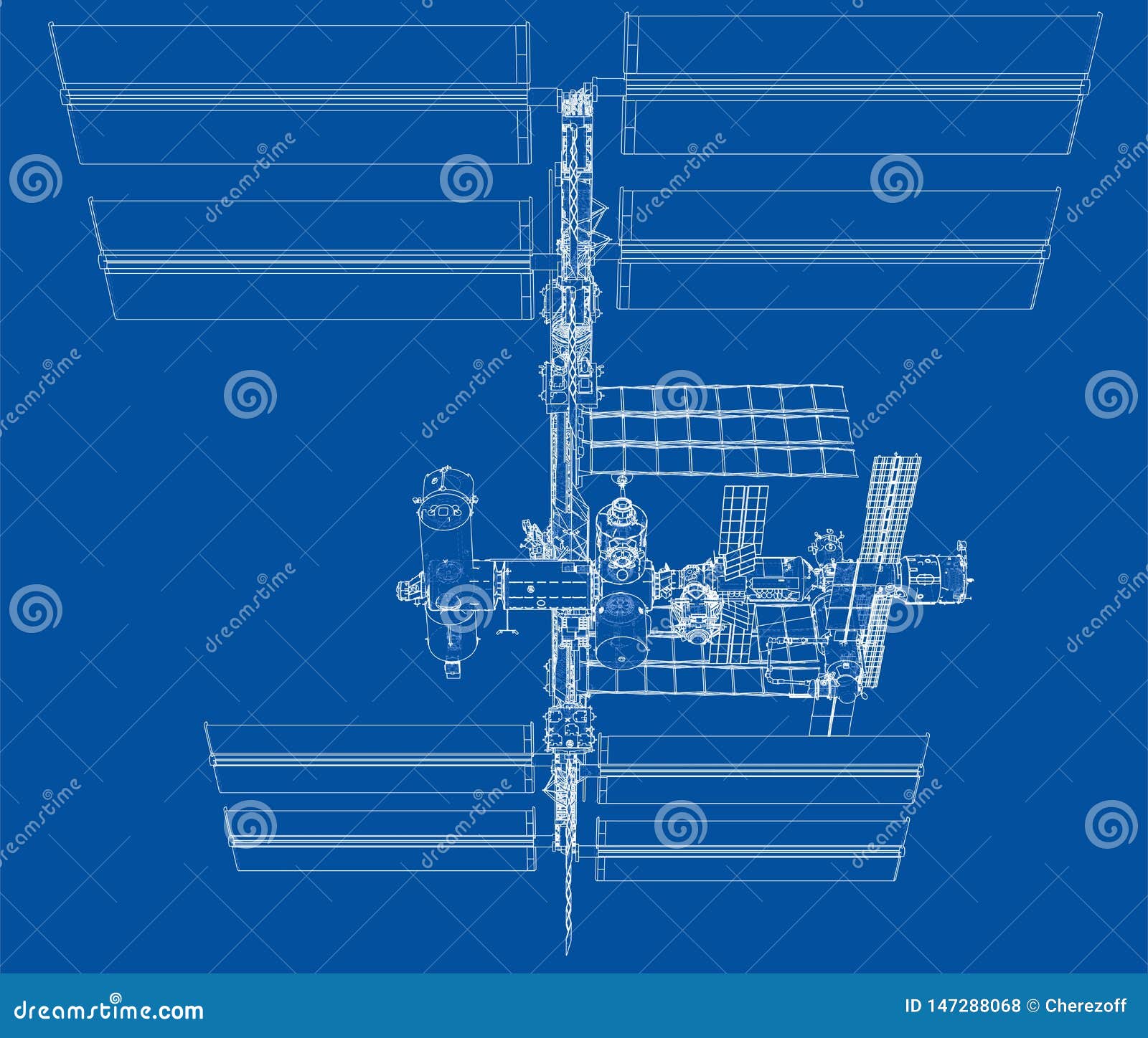Abstract Spaceship Outline. Vector Stock Vector - Illustration of ...