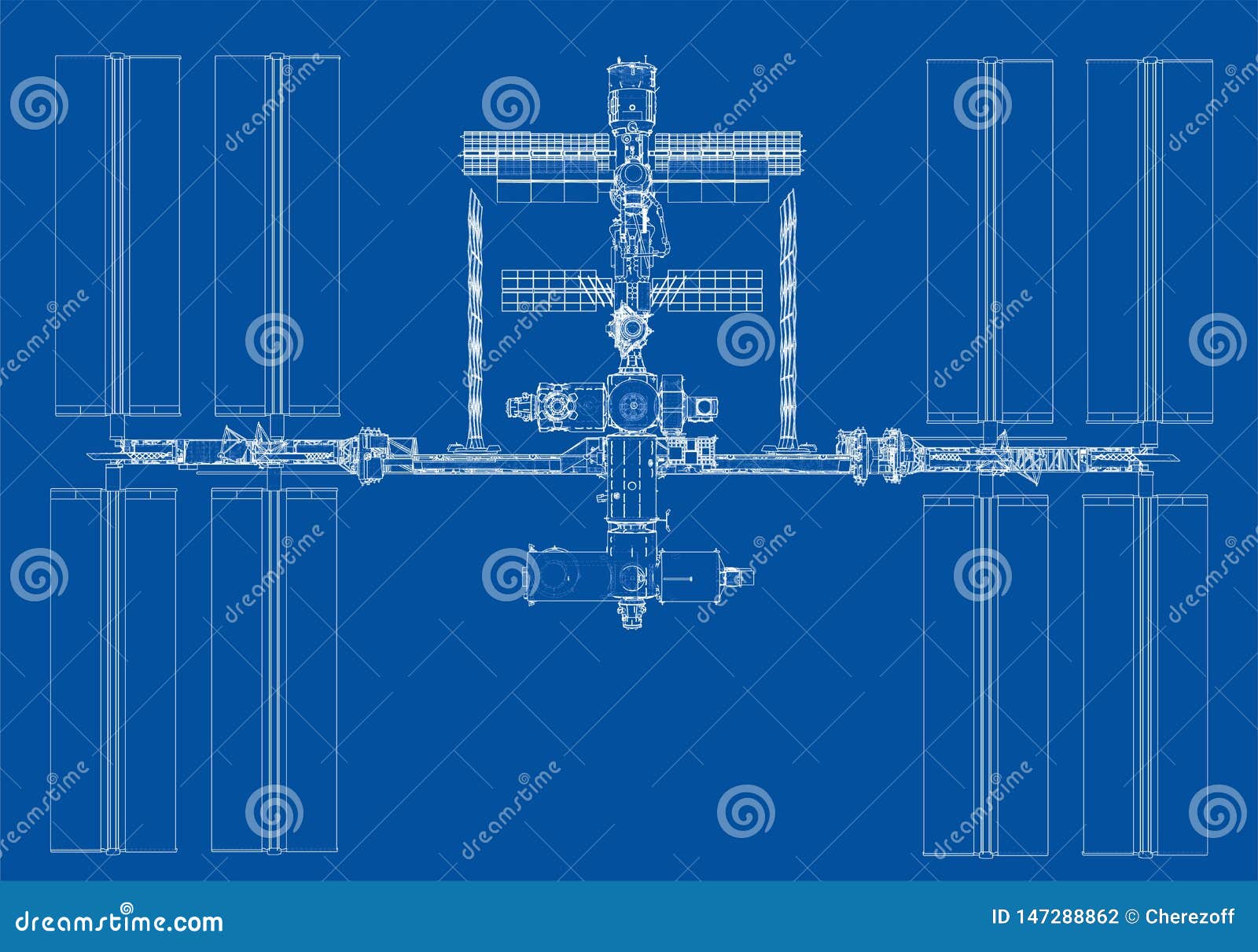 Abstract Spaceship Outline. Vector Stock Vector - Illustration of space ...