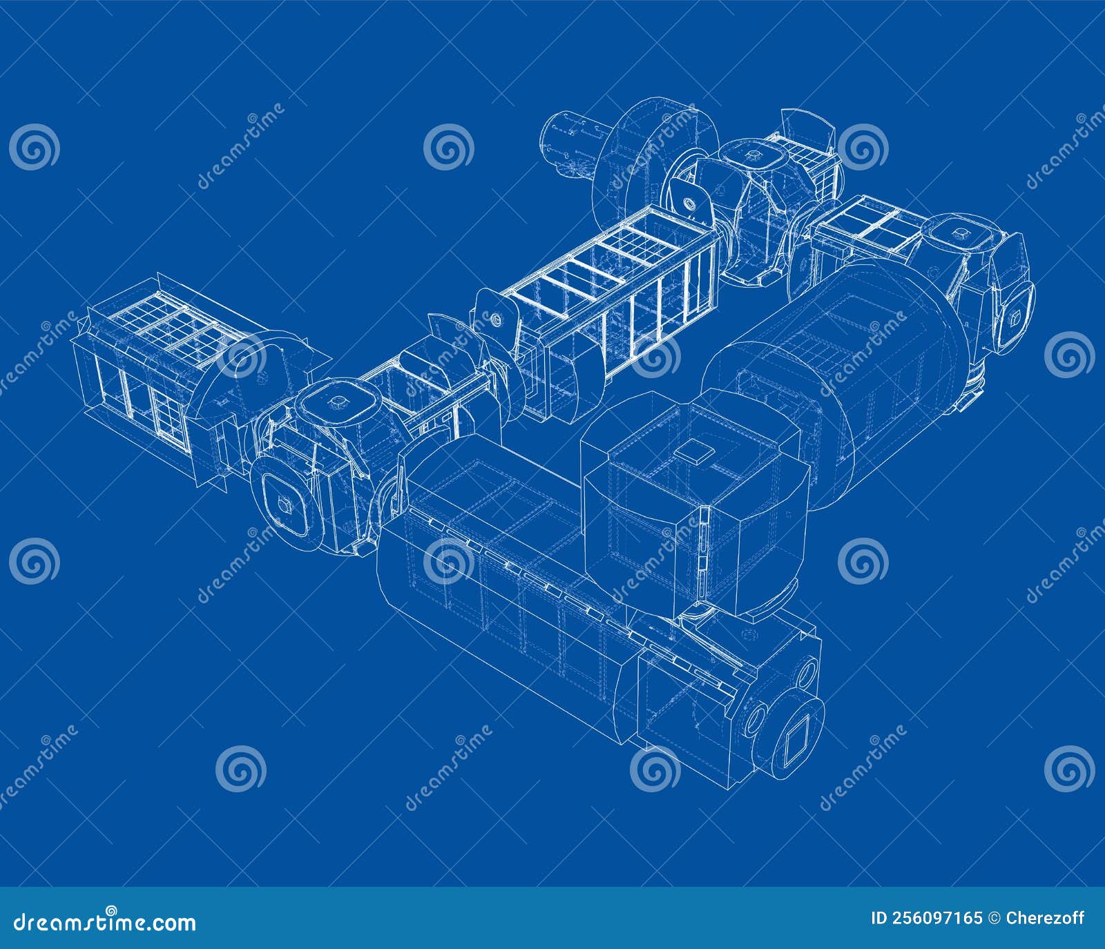 Abstract Spaceship or Space Station. Vector Stock Vector - Illustration ...