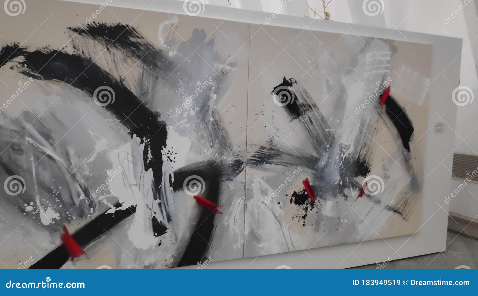 Abstract Spanish Museum Art Black and White Editorial Stock Image ...