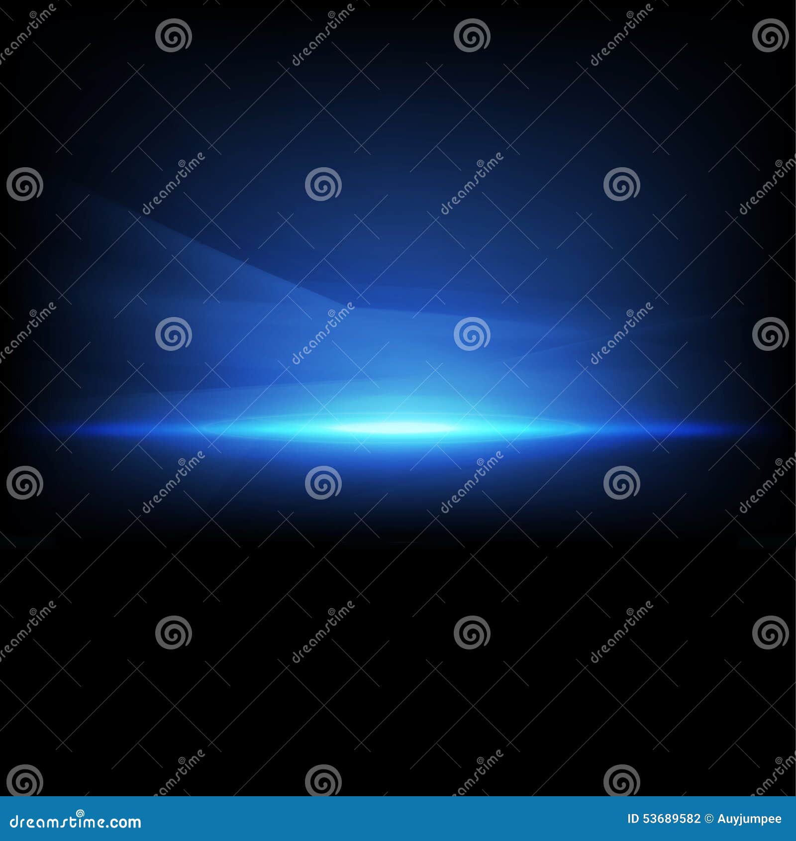 Abstract Spark and Flow Light Blue Isolate on Black Background, Vector ...