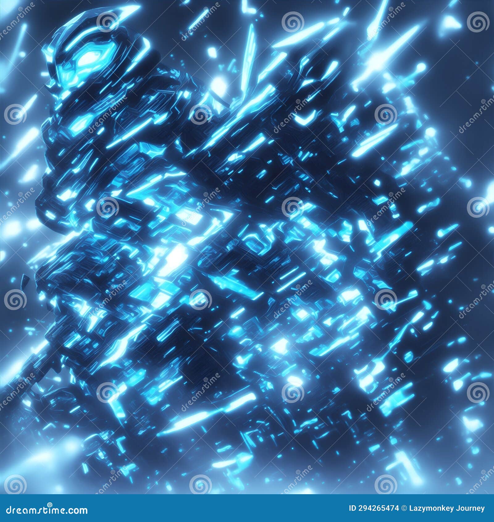 Abstract Sparkle Blue Glow Futuristic Design, Bright Light Stock ...