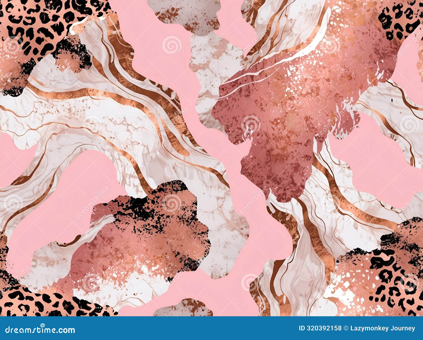 Abstract Sparkle Leopard Print Rose Gold Jaguar Pattern Stock ...