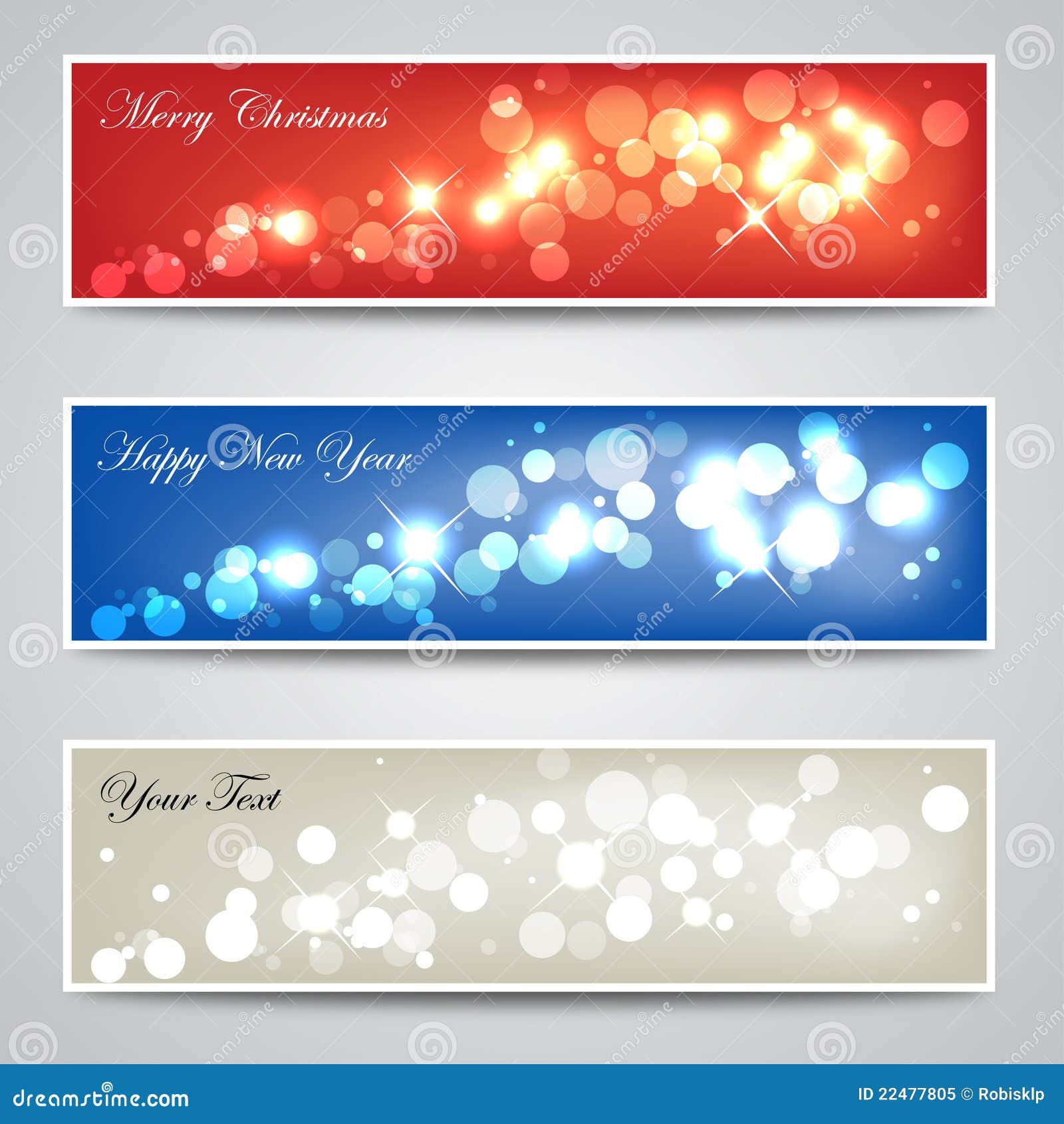 Abstract Sparkling Banner Collection Stock Vector - Illustration of ...