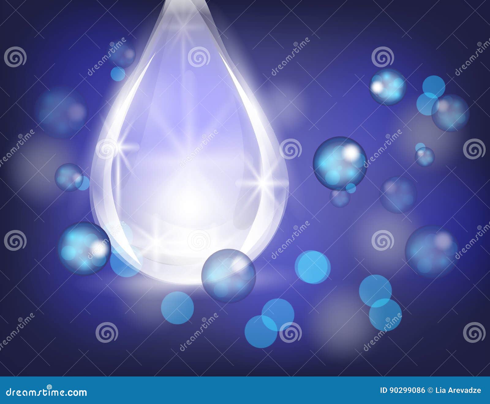 Abstract Sparkling Drops and Stars Holiday Background Bokeh Effect ...