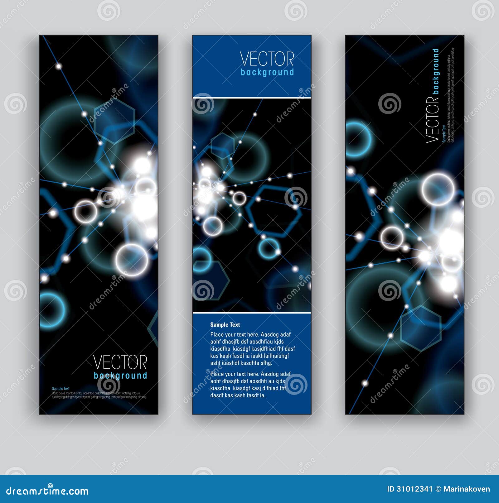 Abstract Sparkly Banners. Vector Eps10 Backgrounds. Stock Vector ...