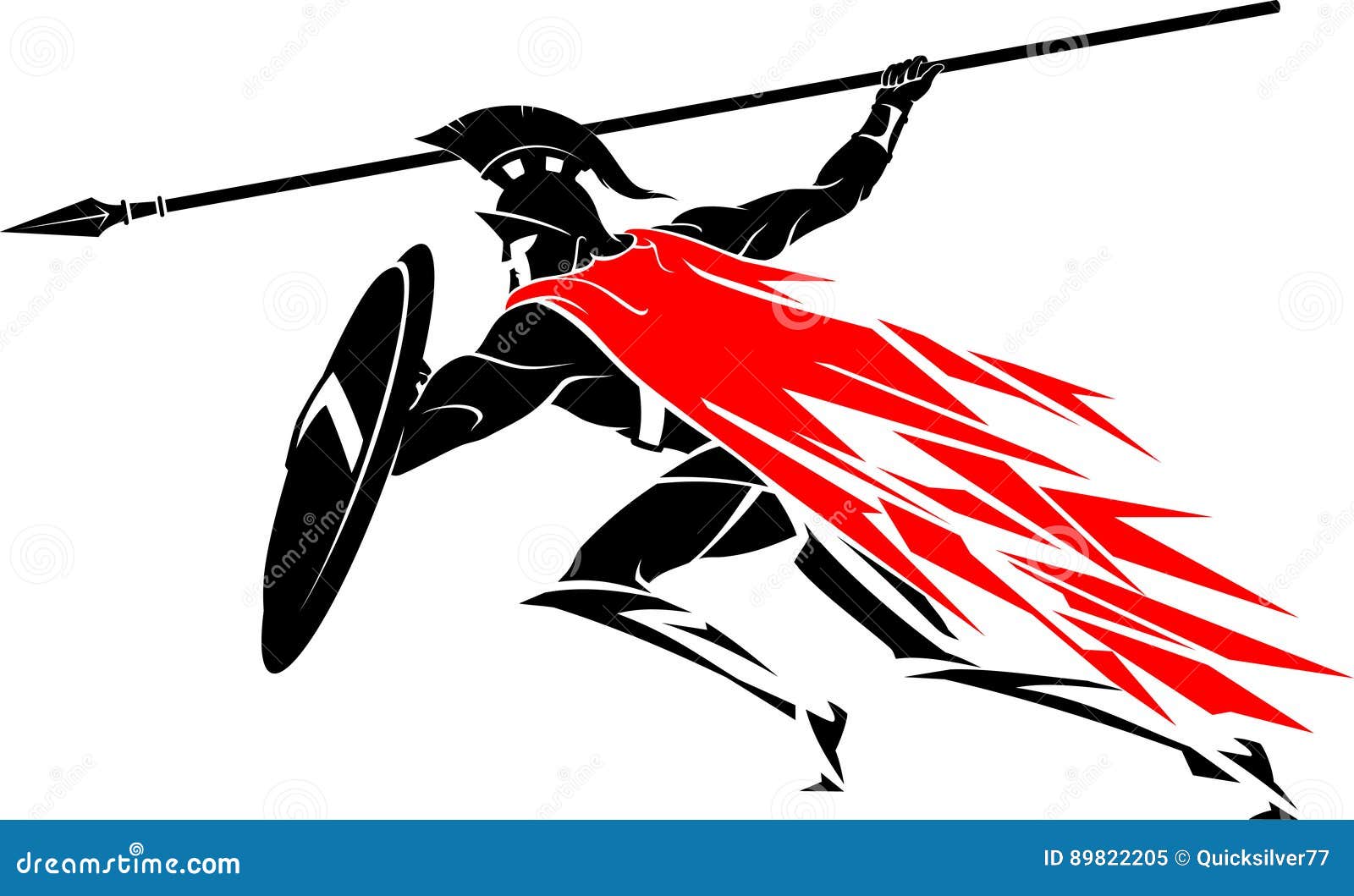 Abstract Spartan Attack stock vector. Illustration of offensive - 89822205