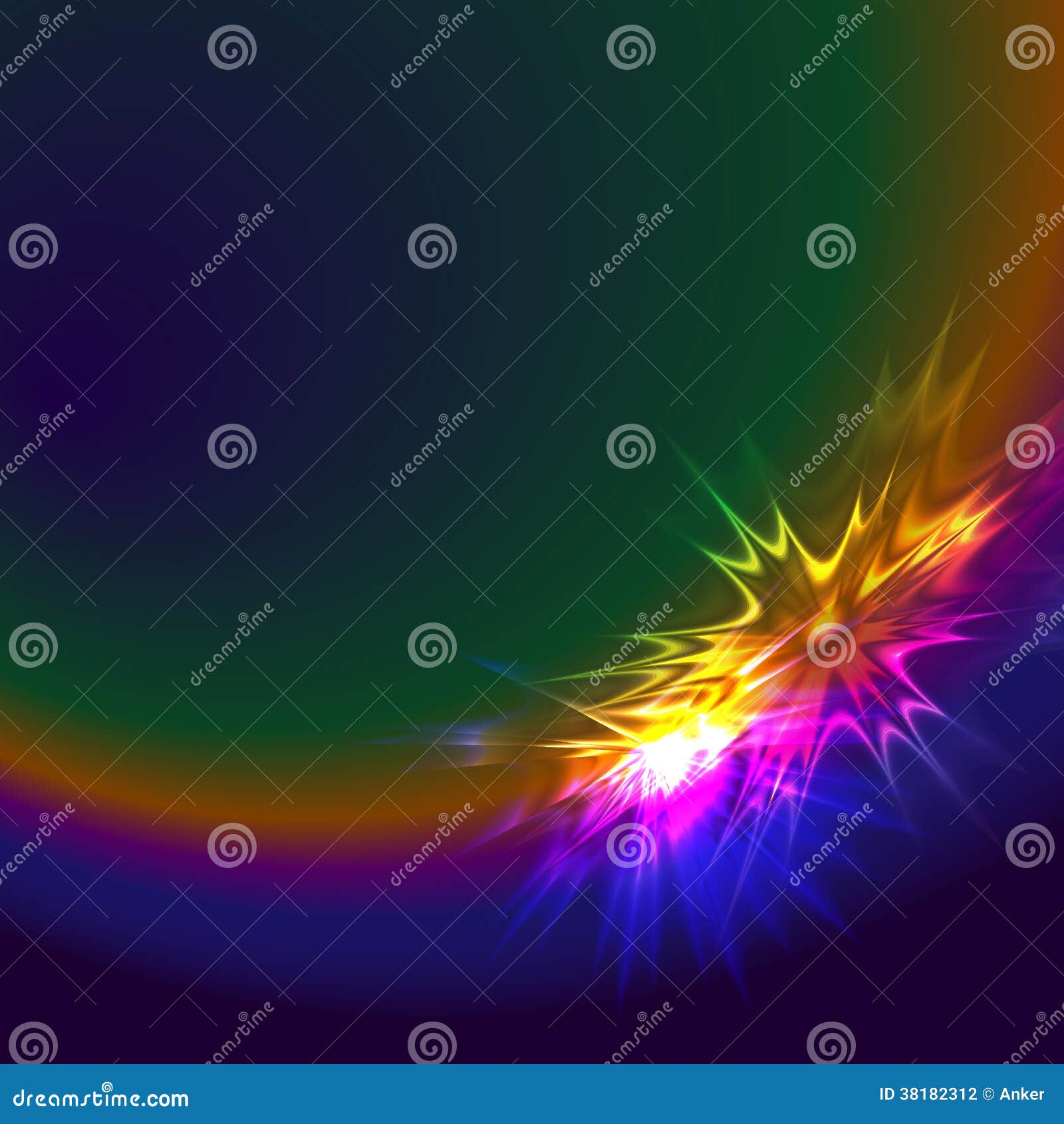 Abstract spectrum star stock vector. Illustration of night - 38182312
