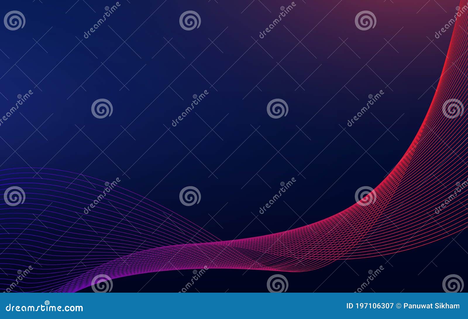 Abstract Spectrum Wave.Abstract Wave Background Blue and Red Color ...