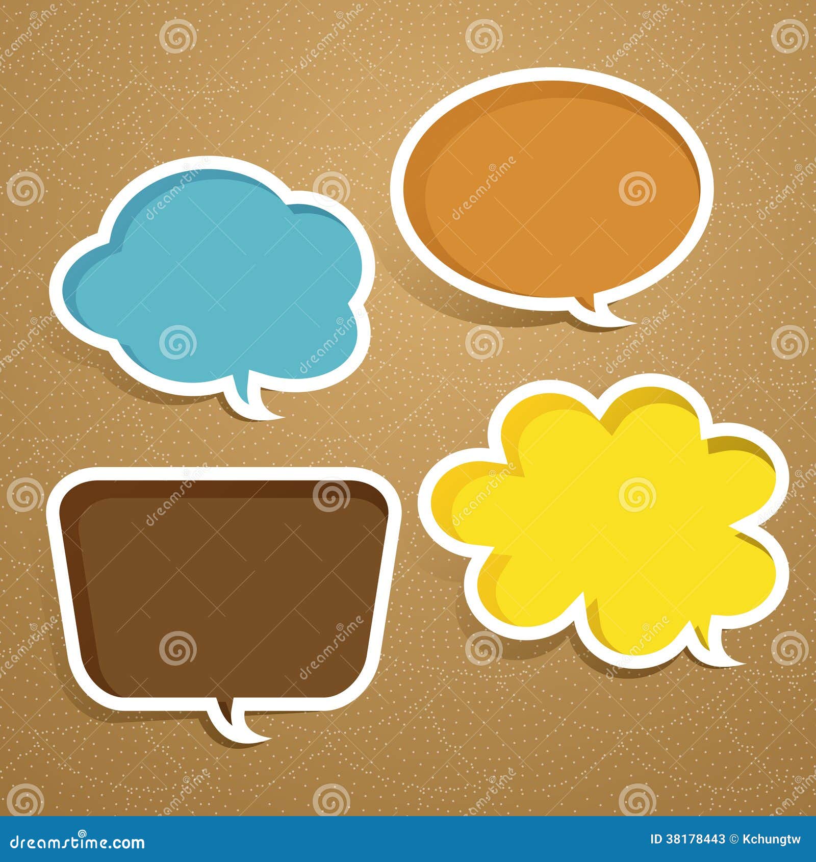 Abstract Speech Bubble Design Stock Vector - Illustration of blank ...