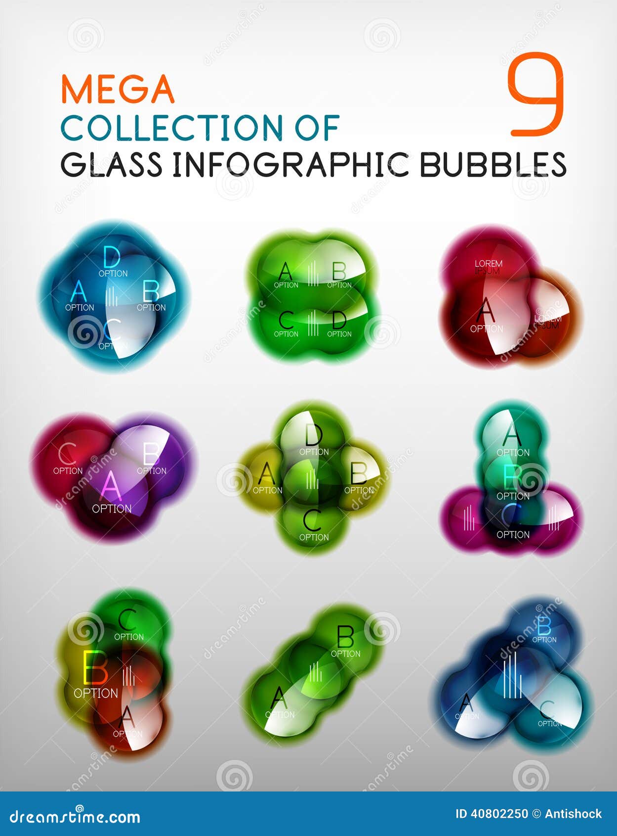 Abstract Speech Bubble Infographics Set Stock Vector - Illustration of ...