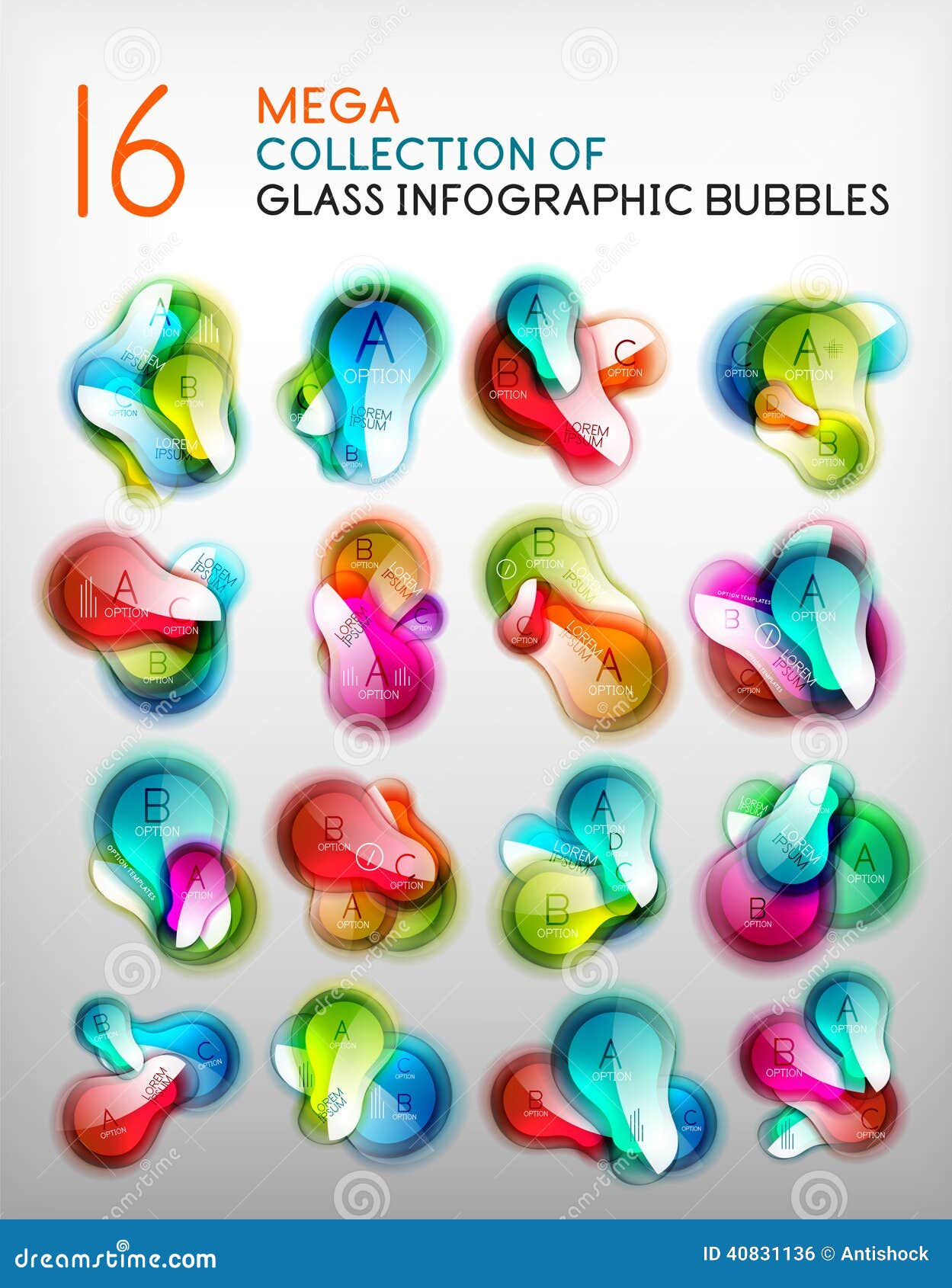 Abstract Speech Bubble Infographics Set Stock Vector - Illustration of ...