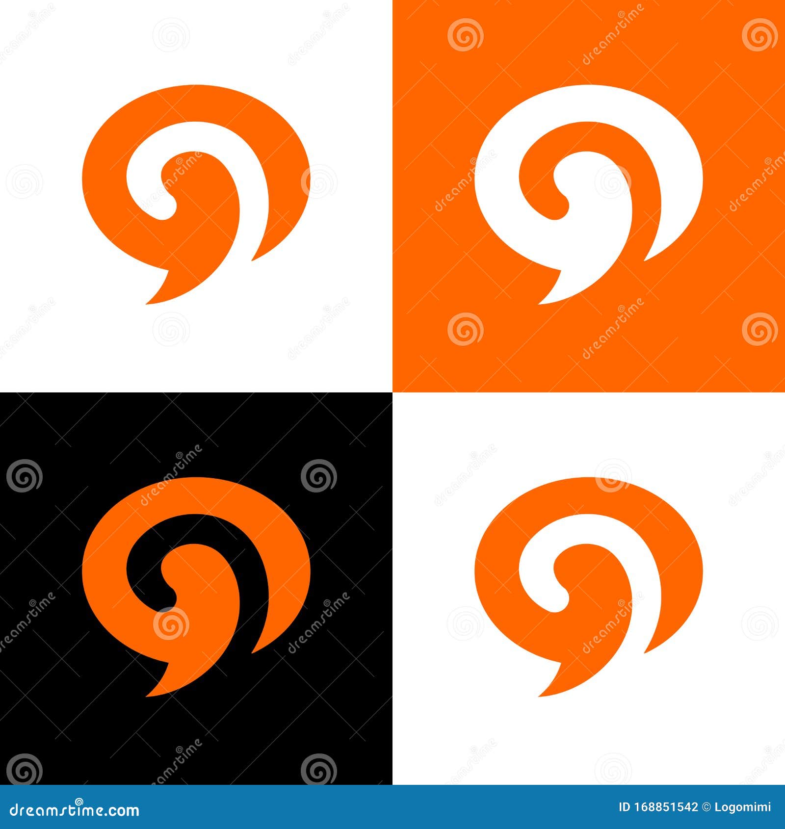 Abstract Speech Bubble Logo Template Elements, Chat App Icon Design ...