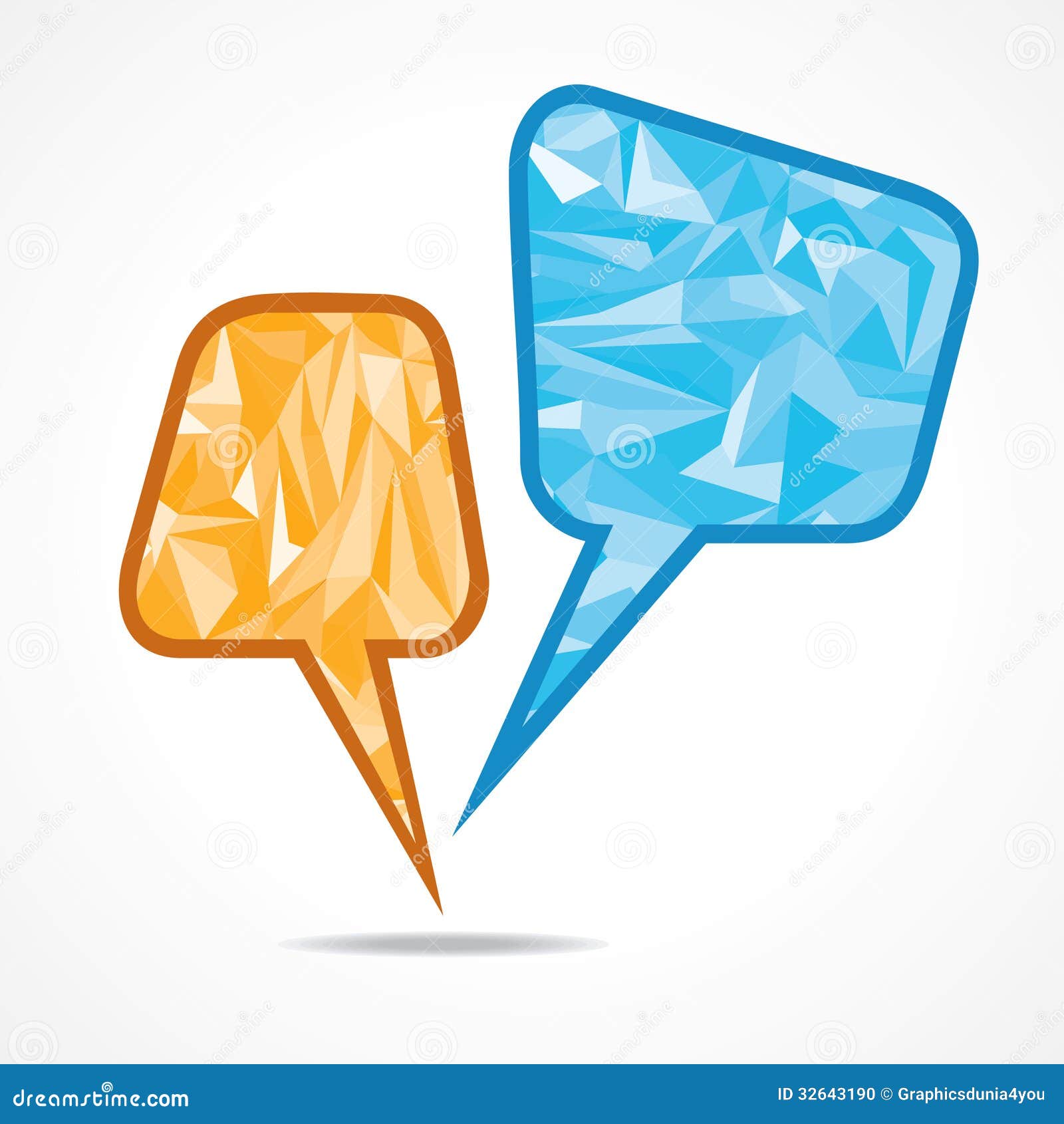 Abstract Speech Bubble with Triangle Stock Vector - Illustration of ...
