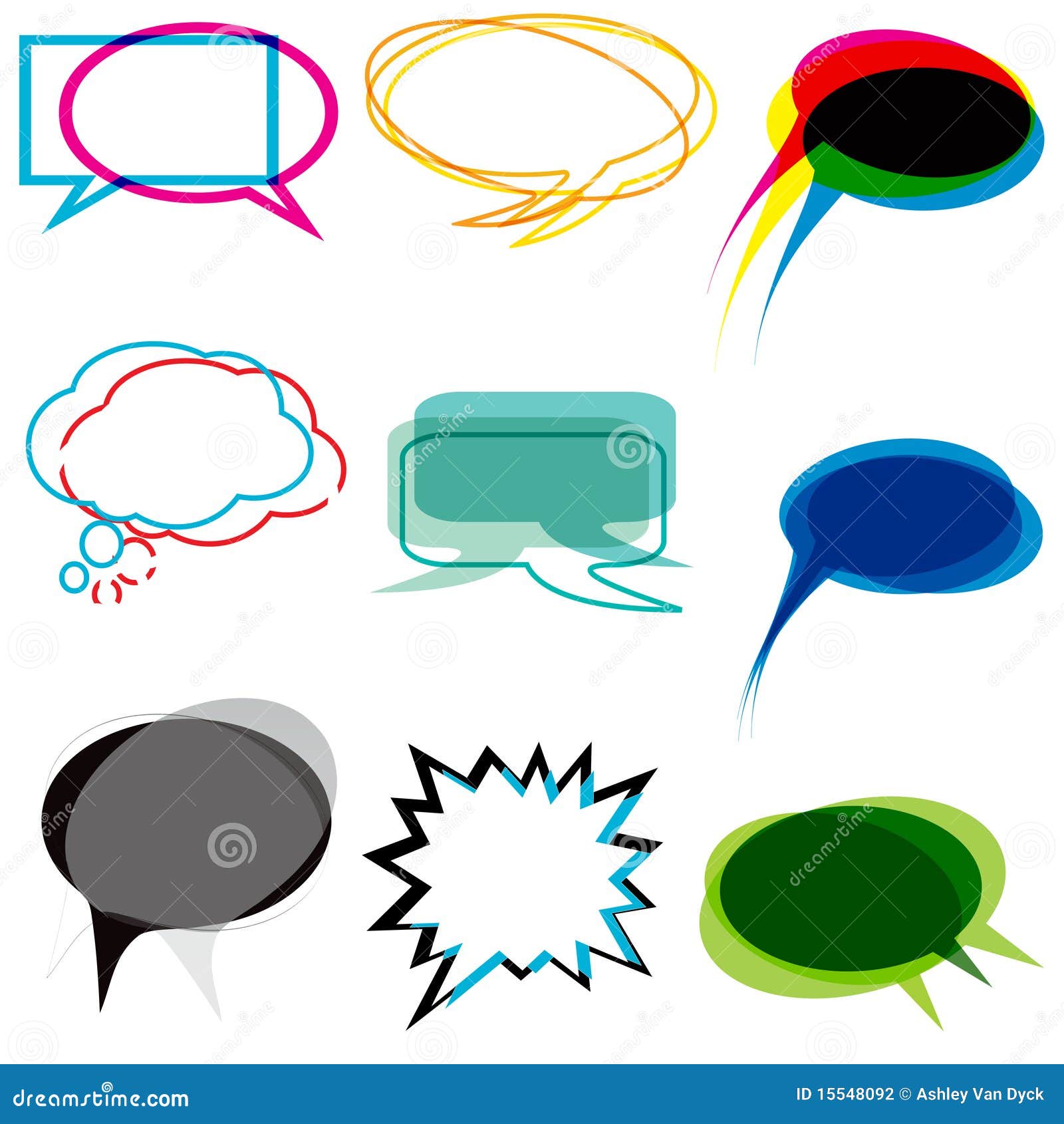 Abstract speech bubbles stock vector. Illustration of talk - 15548092