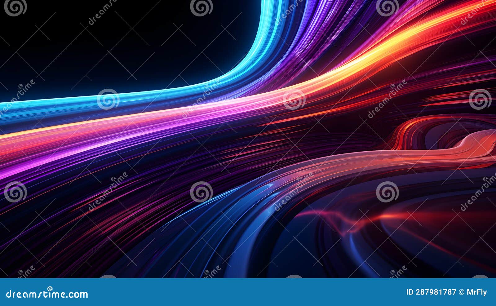 Abstract Speed Light Lines, Background Stock Illustration ...