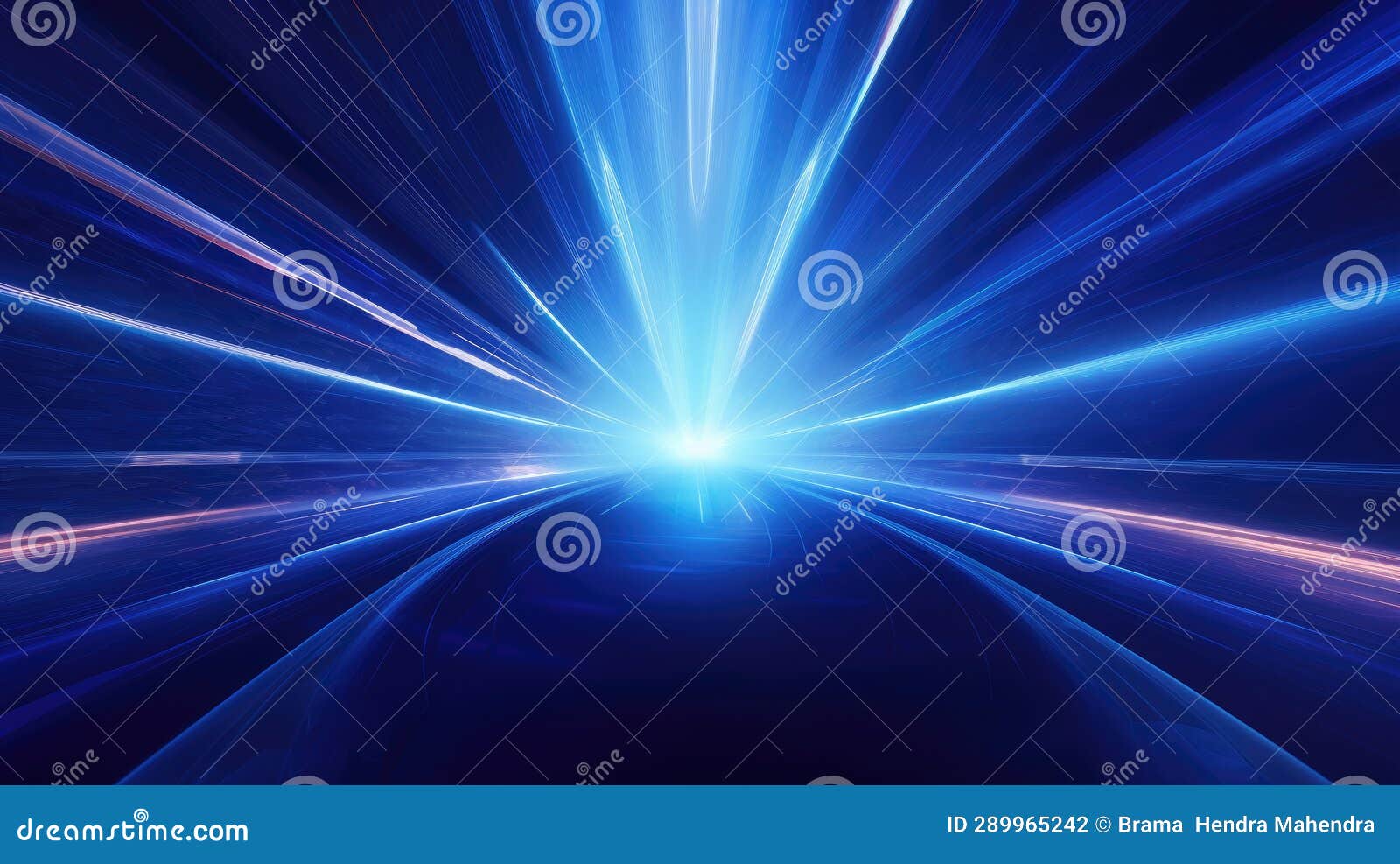 Abstract Speed Motion on a Dark Blue Background, Computer Generated ...