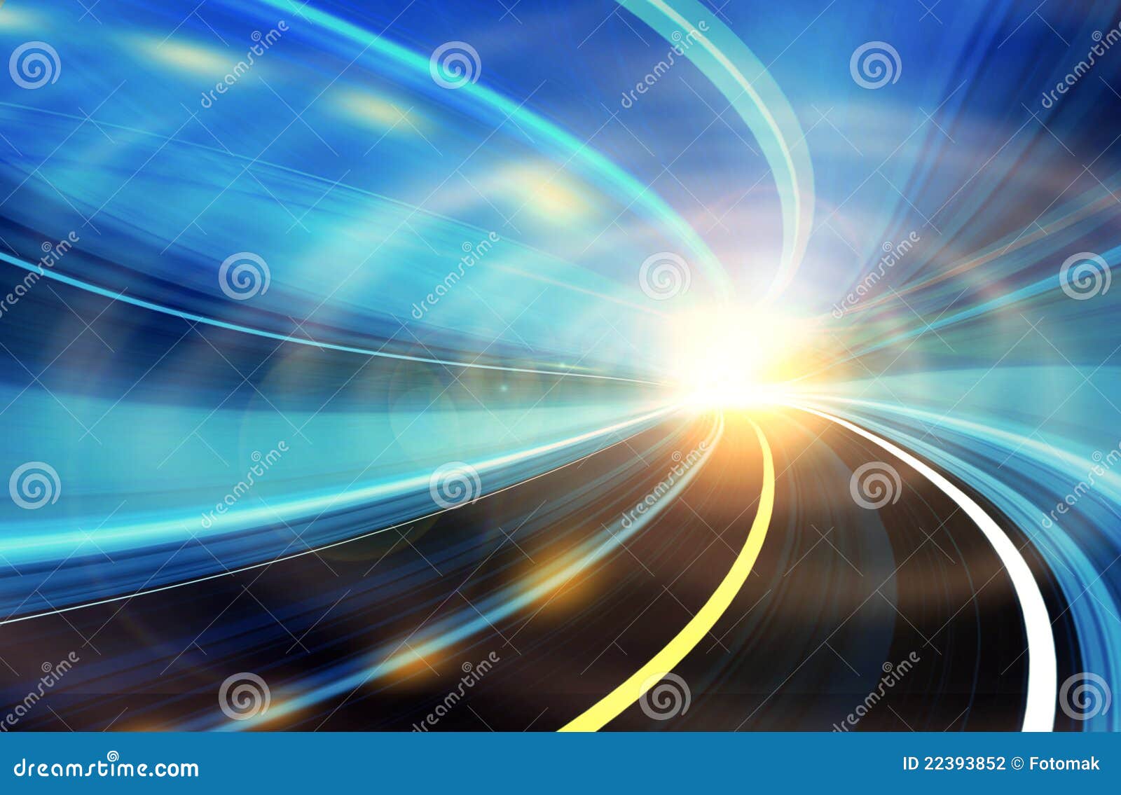 Abstract Speed Motion on a Highway Road Stock Illustration ...