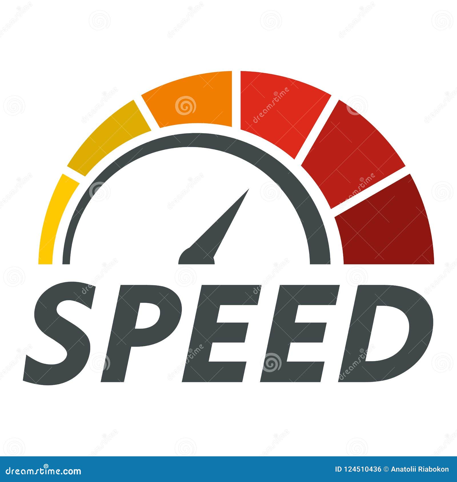 Abstract Speedometer Logo, Flat Style Stock Illustration - Illustration ...