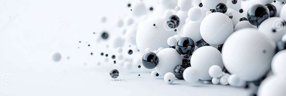 Abstract Sphere Background with Black and White Balls an Abstract Image ...